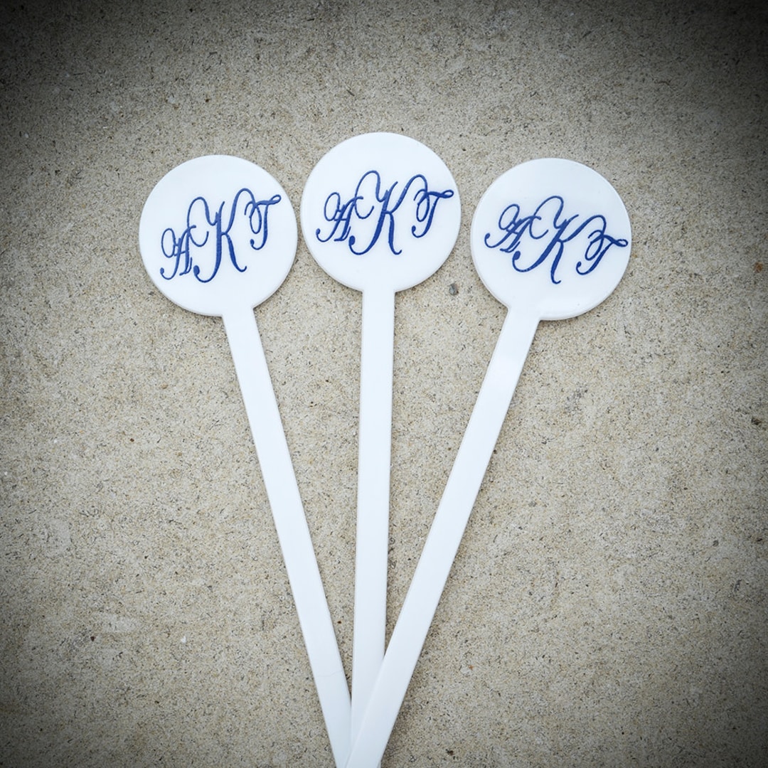 Plastic Drink Stir Sticks, Monogrammed Drink Stirrers, Wedding Swizzle ...