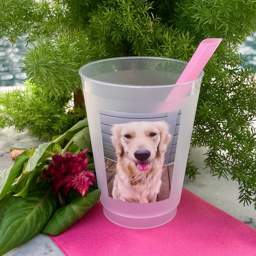 Custom Dog Photo Shatterproof Cups, Personalized Full Color Dog Cups ...