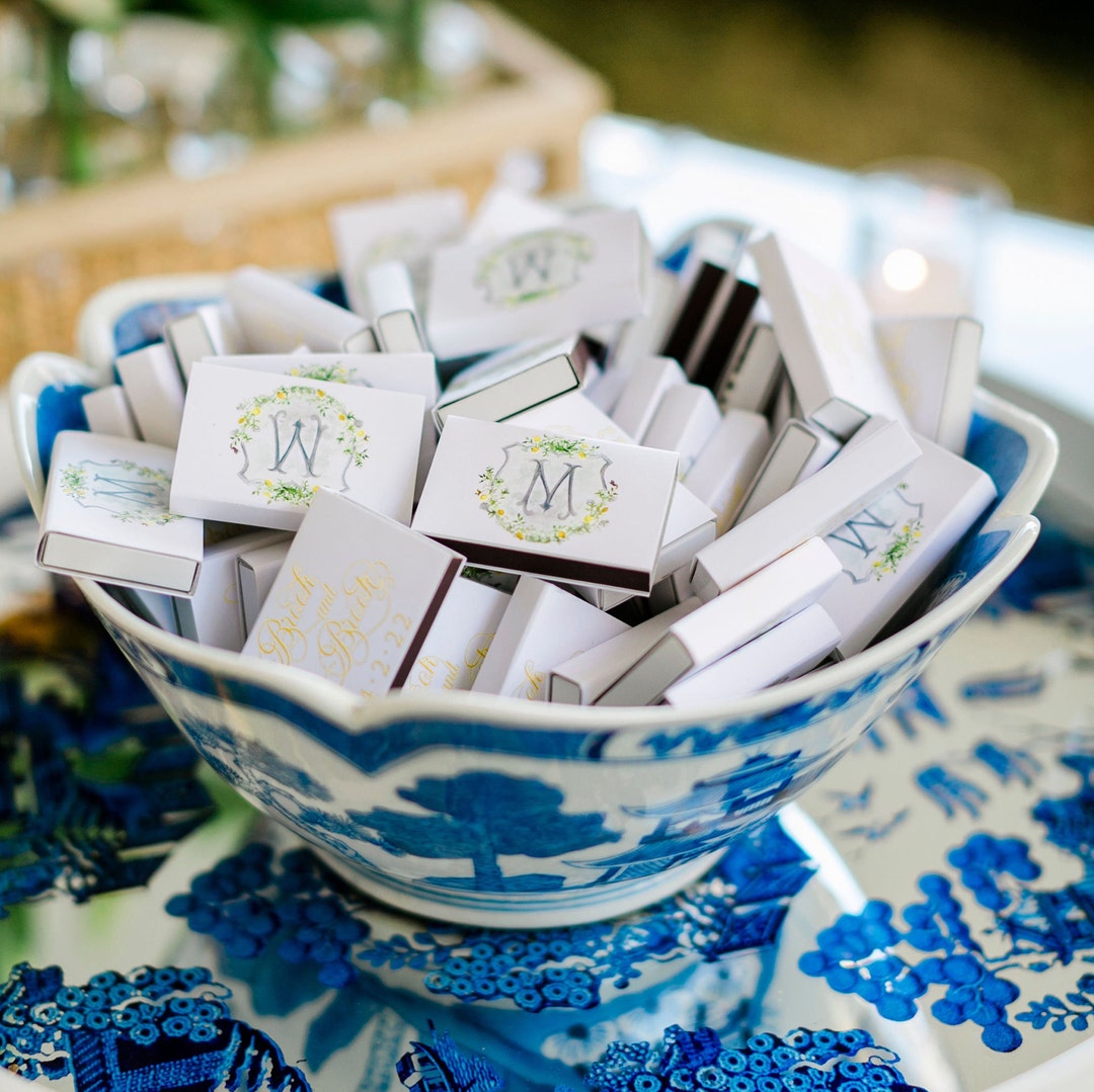 Full Color Matchboxes, Monogrammed Custom Matches, Full Color Wedding ...