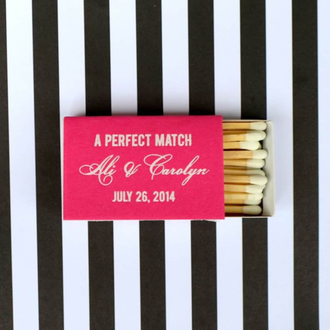 Custom Foil Printed Matchboxes, Personalized Wedding Favors, Custom ...