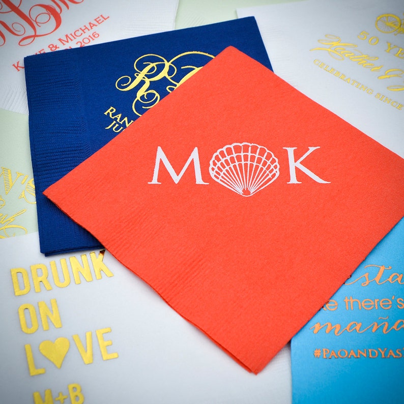 Custom Nautical Napkins Personalized Beach Wedding Napkins - Etsy