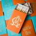 Custom Printed Matchboxes, Personalized Wedding Favor Matches, Gold ...