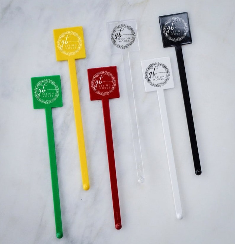 Plastic Swizzle Sticks Wedding Stir Sticks Printed Drink - Etsy