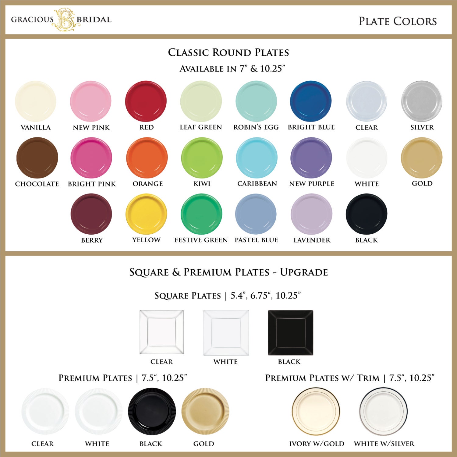 Personalized Monogram Plastic Plates Custom Printed Party - Etsy