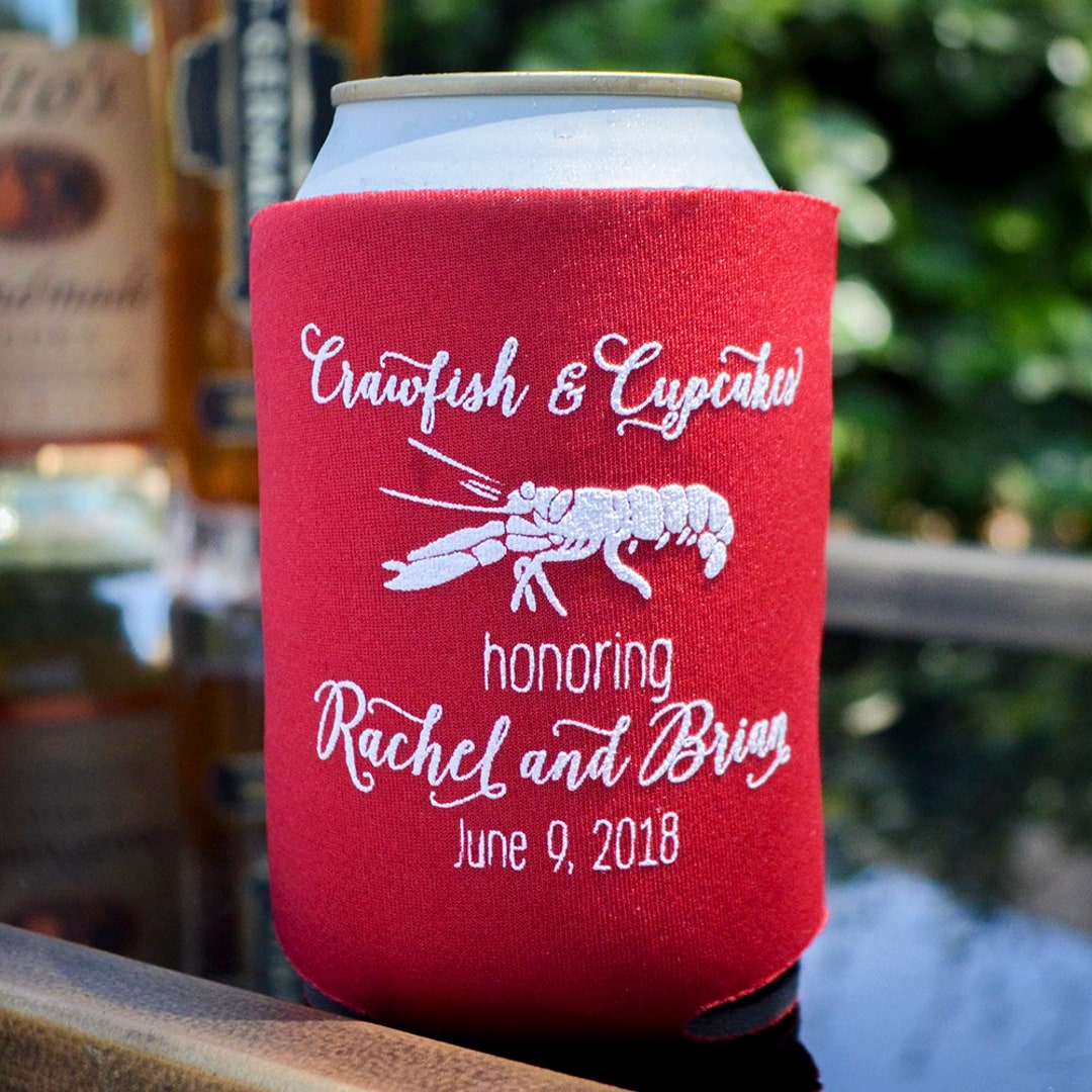 Crawfish Boil Can Coolers, Crawfish Party Favors, Personalized Can ...