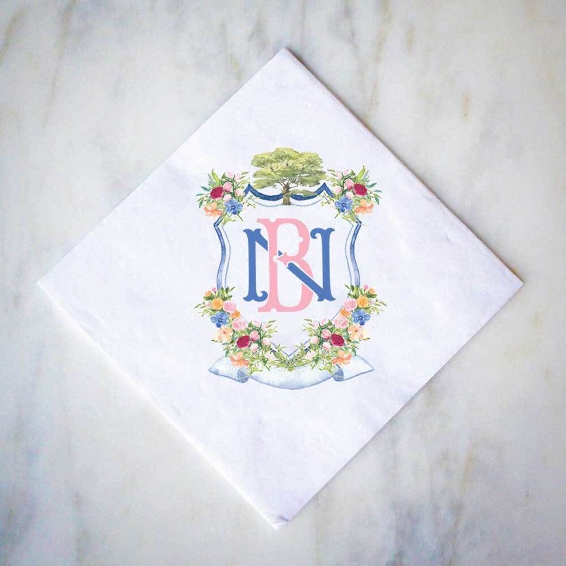 Custom Full Color Tree Crest 3ply Napkins, Custom 3ply Tree Crest ...