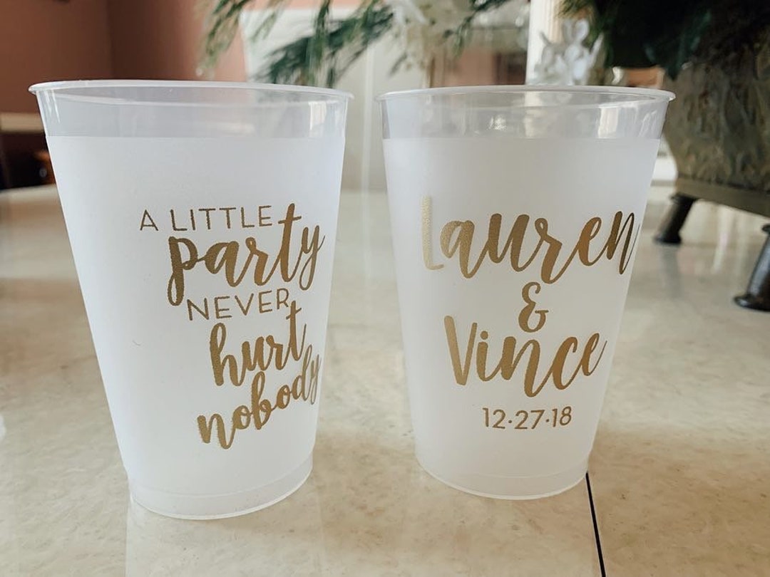 A Little Party Never Hurt Nobody Cups, Engagement Party Favors, Great ...