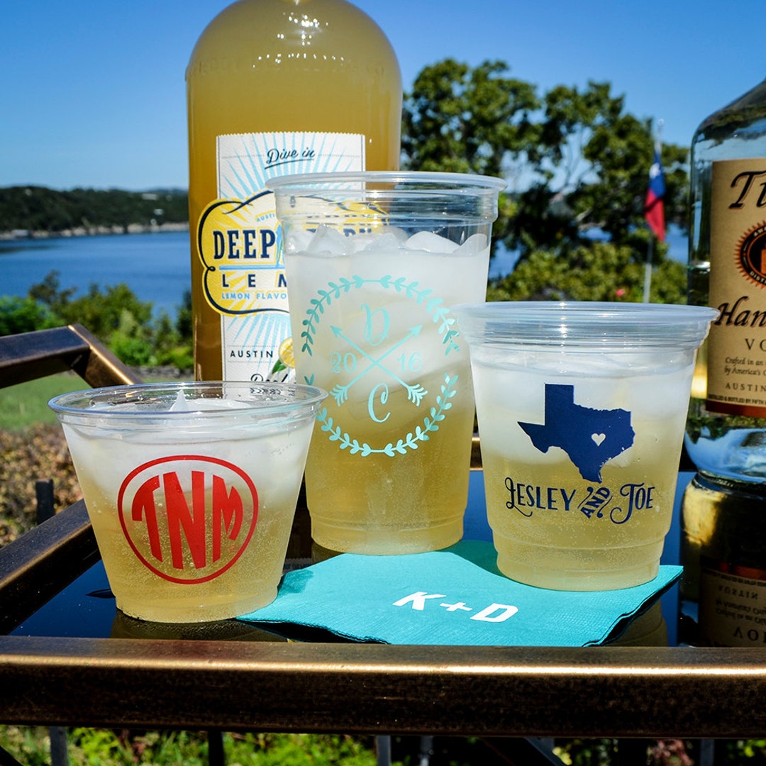 Soft Plastic Personalized Cups, Custom Plastic Cups, Monogrammed Cups ...
