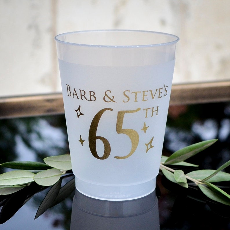 Customized Border Monogrammed Party Cups, Personalized Shatterproof ...