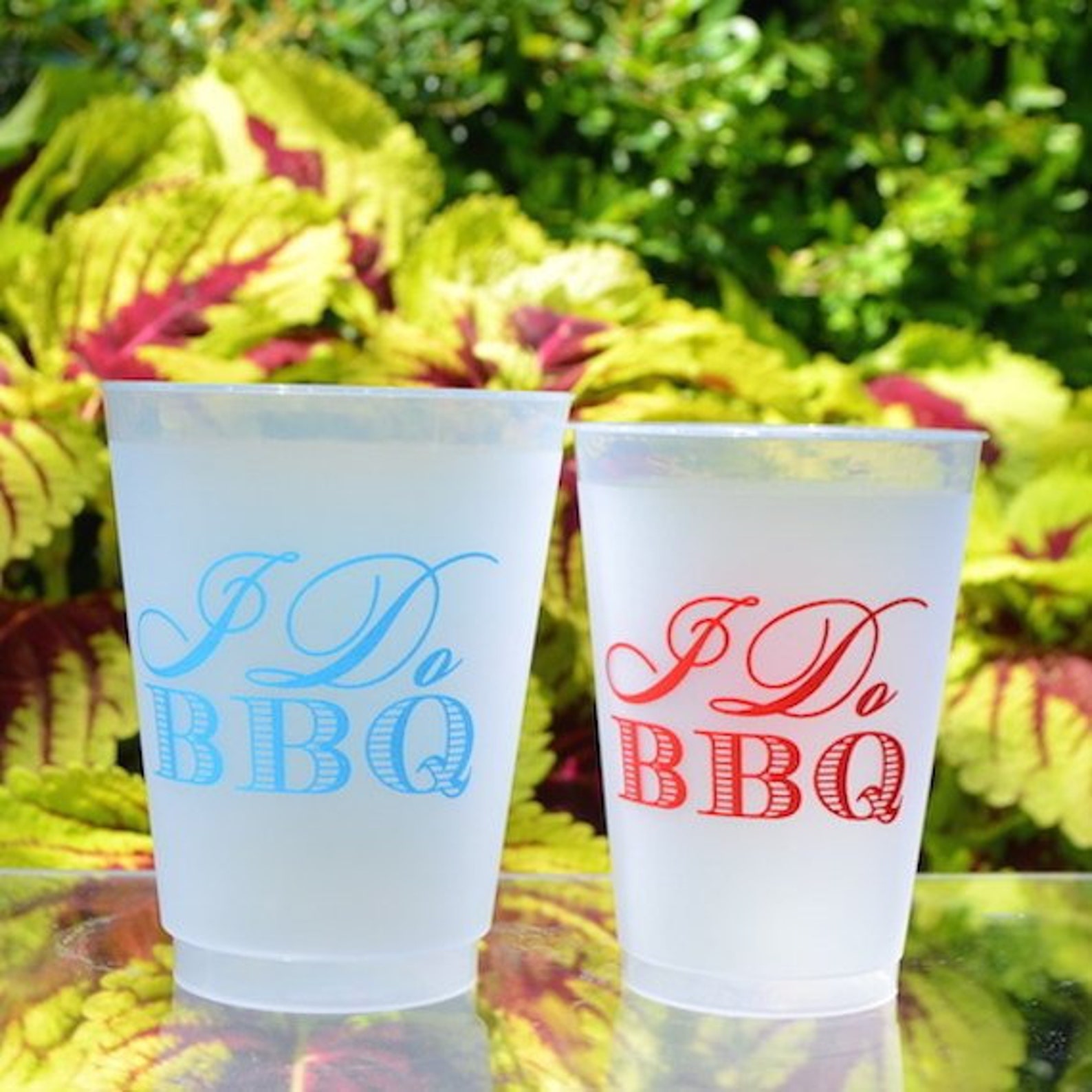 Custom I Do BBQ Shatterproof Party Cups, Wedding Barbeque Cups, Frost ...