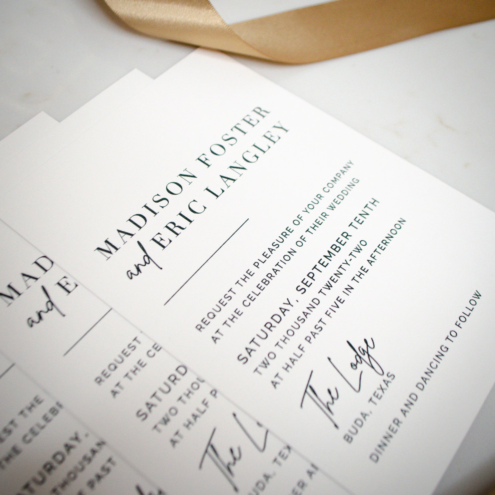 Personalized Thermography Wedding Invitations Wedding Suite | Etsy