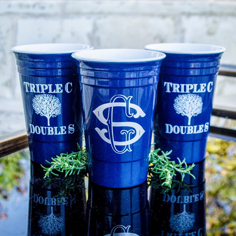 Monogrammed Double Walled Cup Custom Reusable Plastic - Etsy