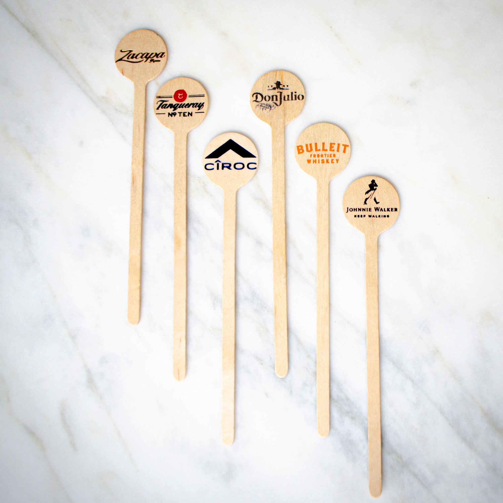 Company Logo Wooden Stir Sticks Wooden Cocktail Stirrers | Etsy