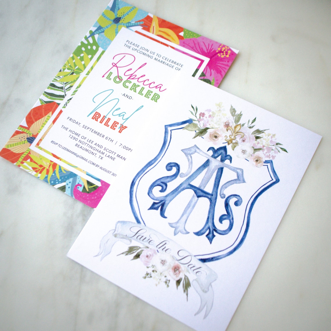 Personalized Digital Full Color Printed Invitations Save the | Etsy