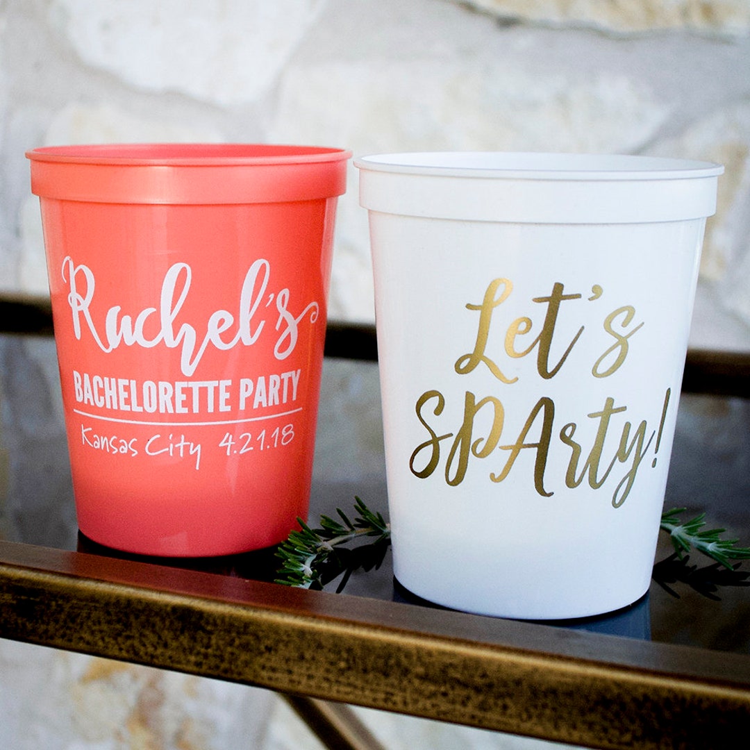 Let's Sparty Cups, Bachelorette Party, Spa Party Cups, Spa Day Cups ...