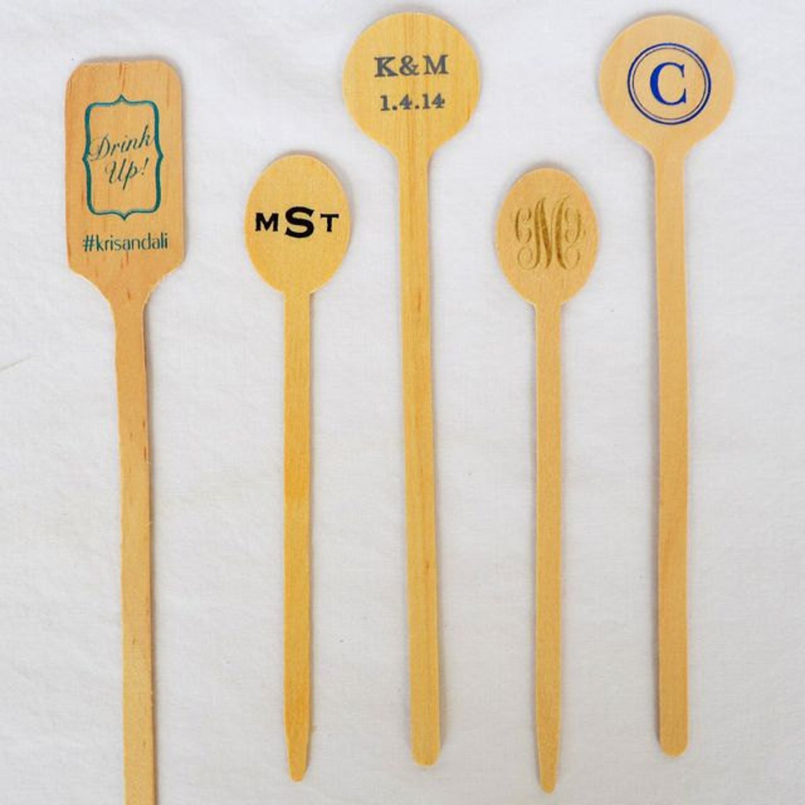 Wooden Stir Sticks Custom Cocktail Stirrers Corporate Event | Etsy