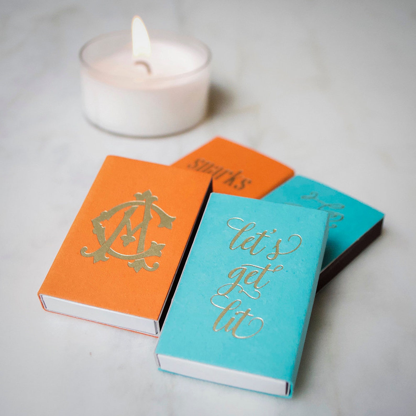 Foil Printed Last Name Matchboxes Personalized Wedding - Etsy