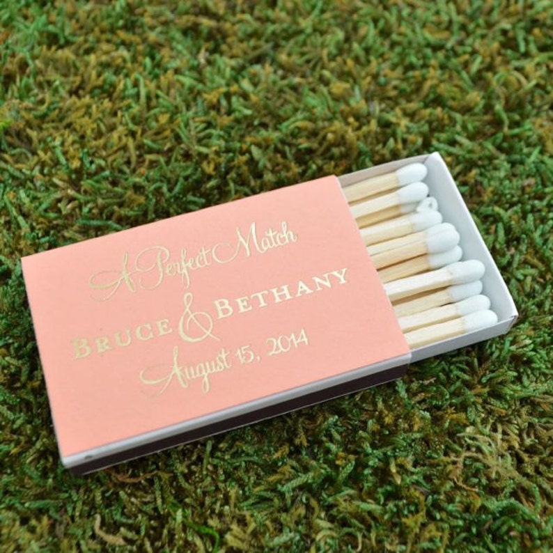 Printed a Perfect Match Personalized Matches | Etsy