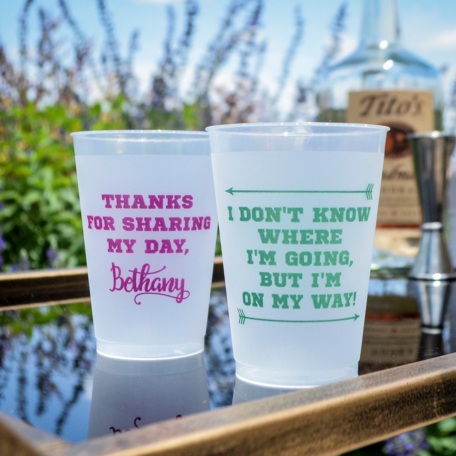 Custom Bachelorette Party Plastic Cups, Personalized Shatterproof Cups ...