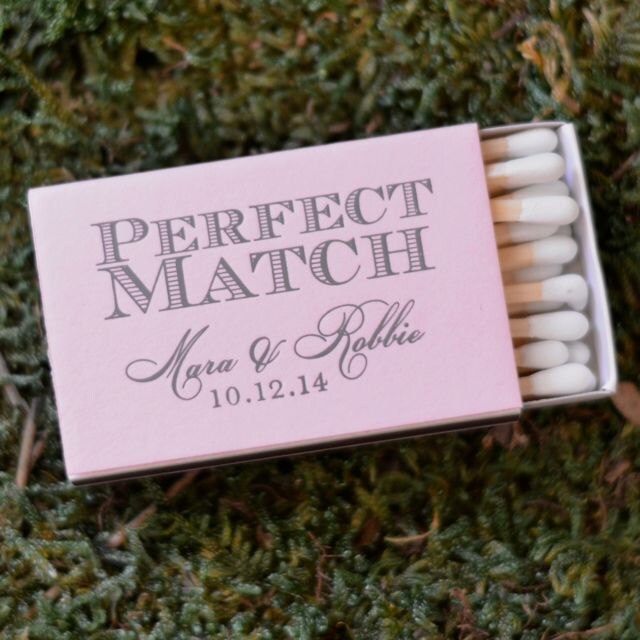 Perfect Match Personalized Matches With Names and Date | Etsy