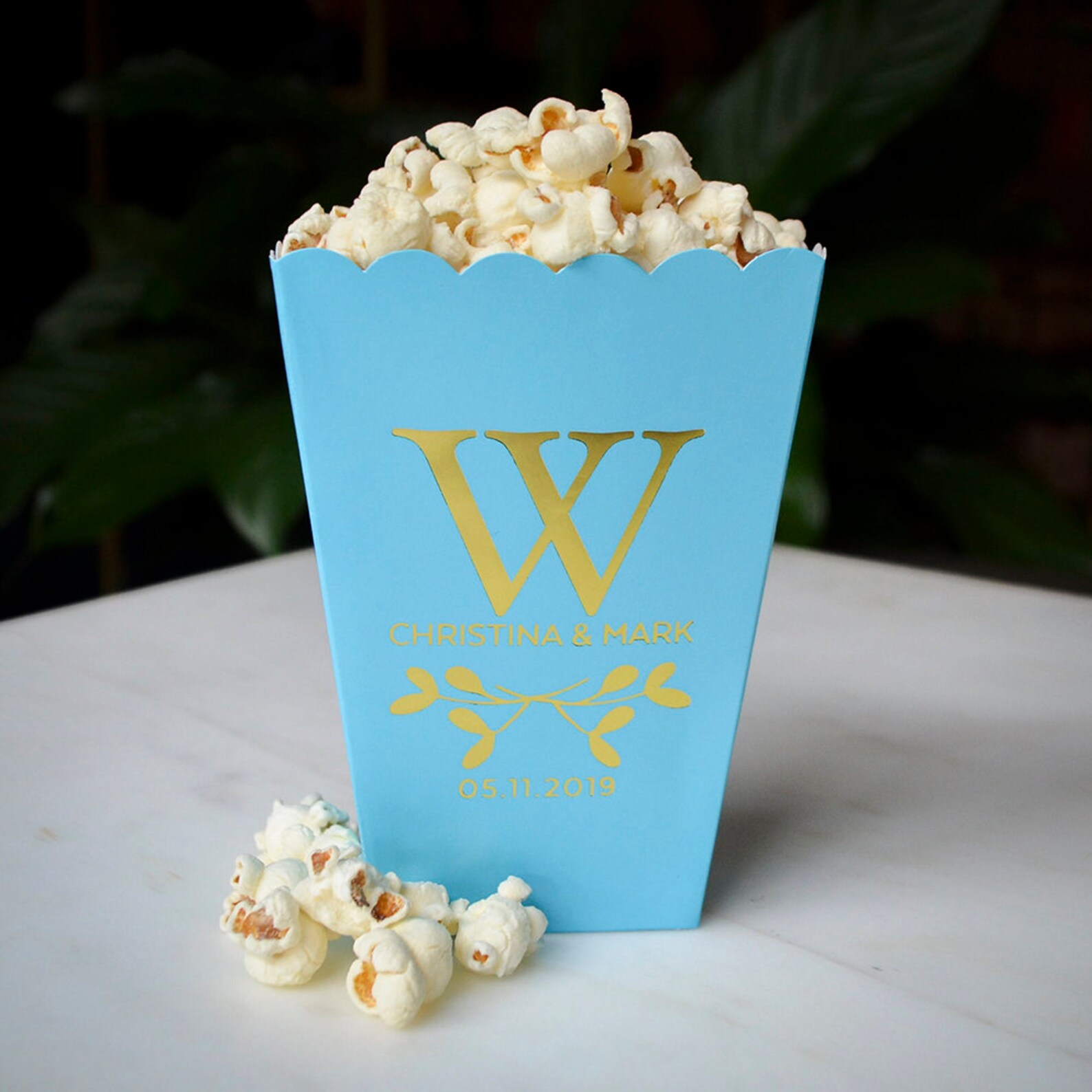 Personalized Wedding Popcorn Favor Boxes Custom Favor Box - Etsy