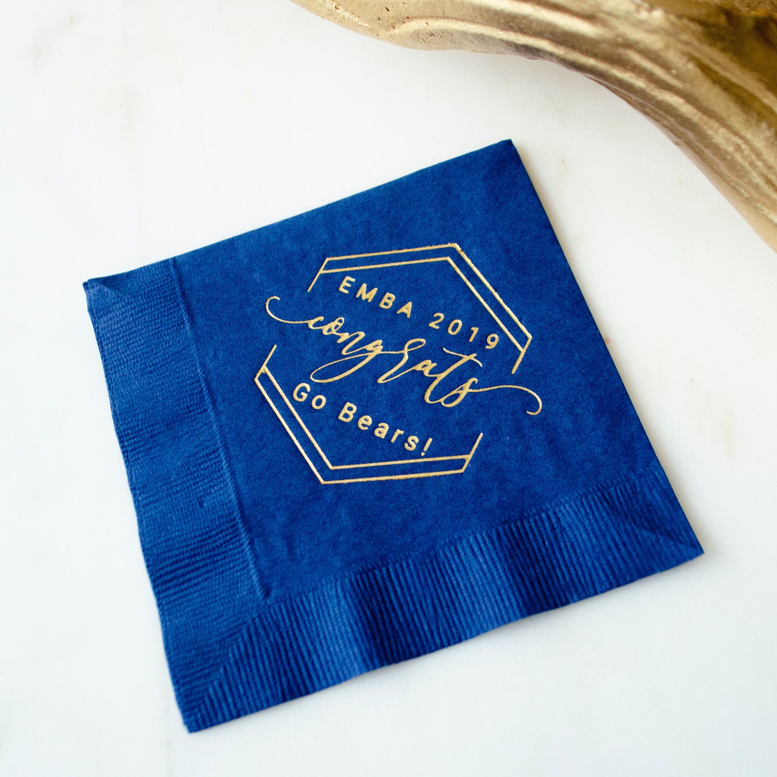 Custom Blue Printed Napkins Personalized Wedding Napkins | Etsy