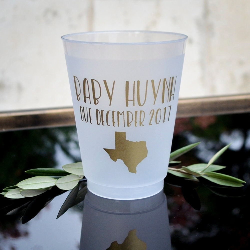 Monogrammed Shatterproof Cups, Duogram Frost Flex Party Cup, Customized ...