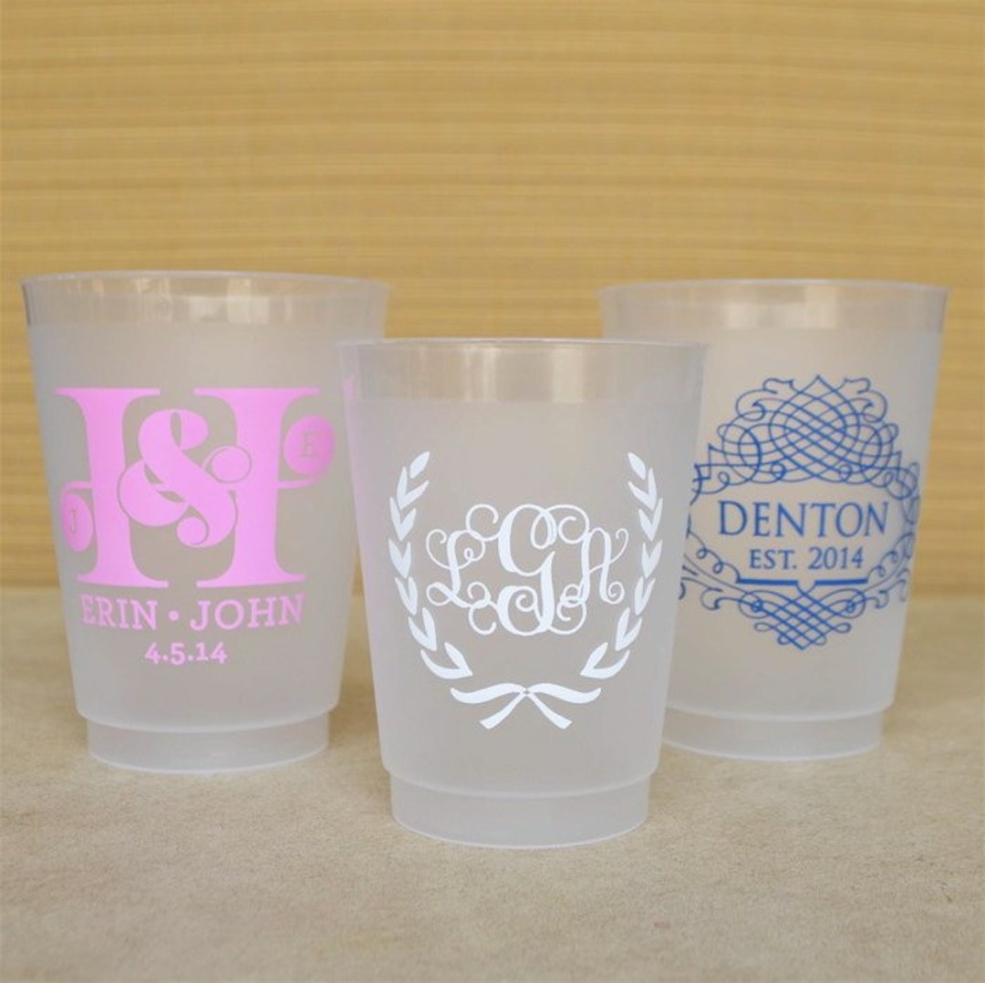 Custom Printed Shatterproof Party Cups, Personalized Wedding Cups ...