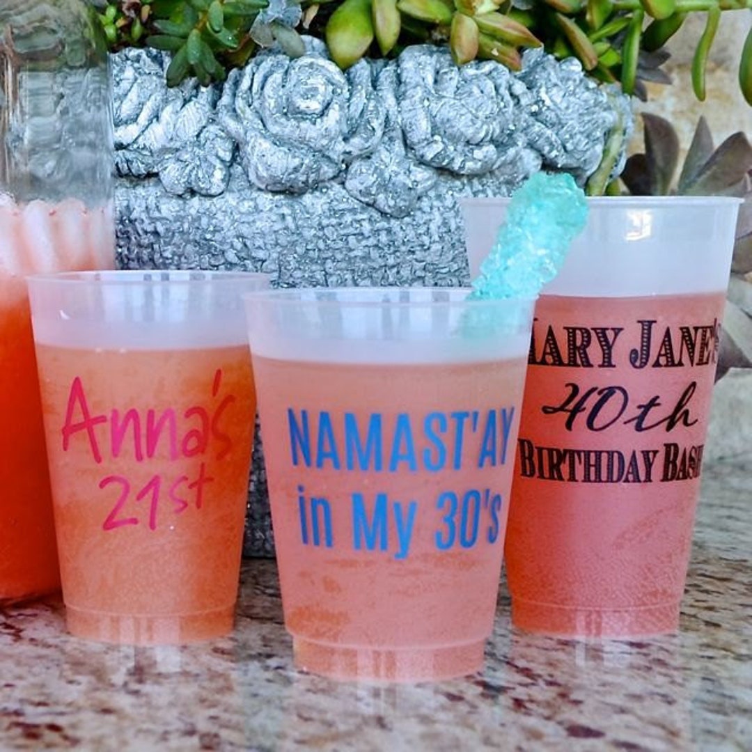 Custom Birthday Party Cups, Personalized Birthday Shatterproof Cups ...