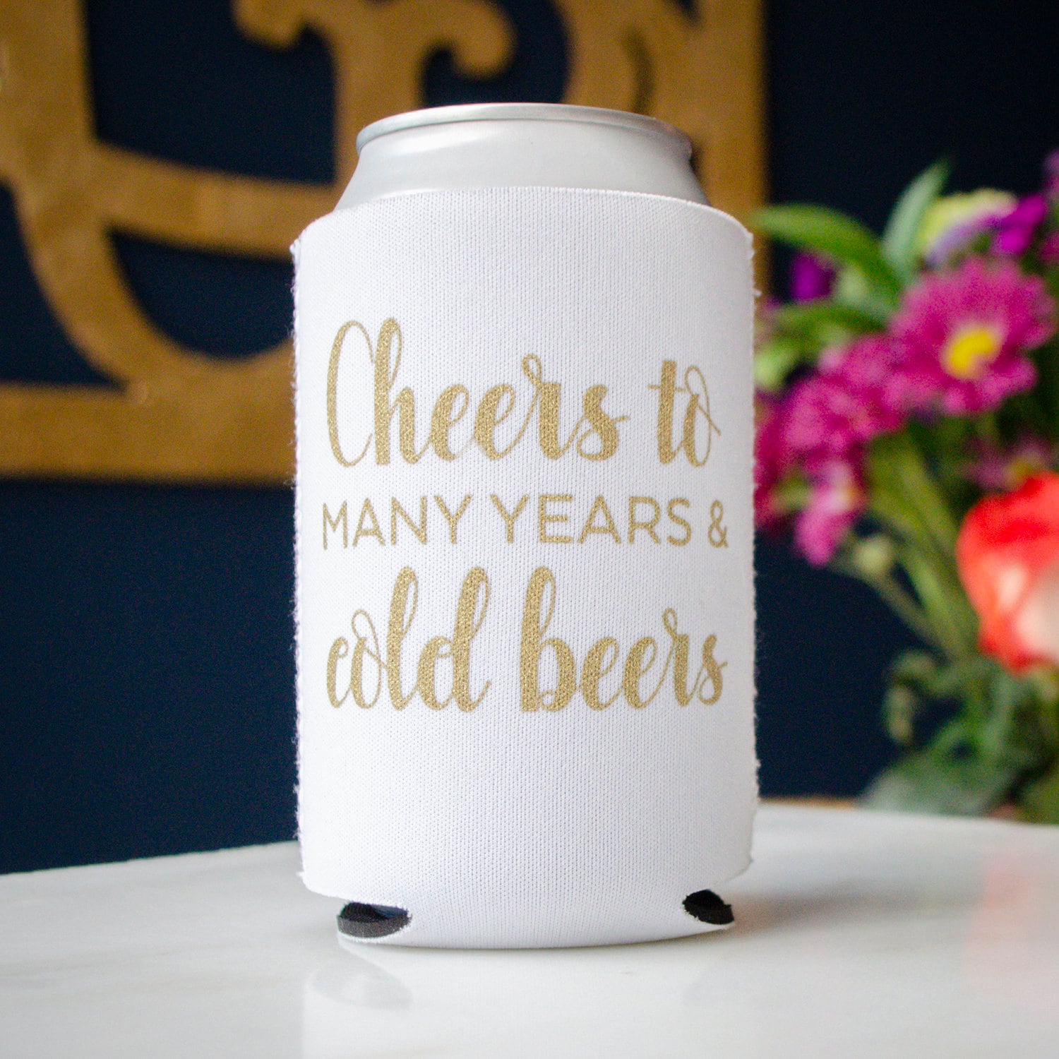 Cheers to Many Years and Cold Beers Can Coolers Custom Beer | Etsy