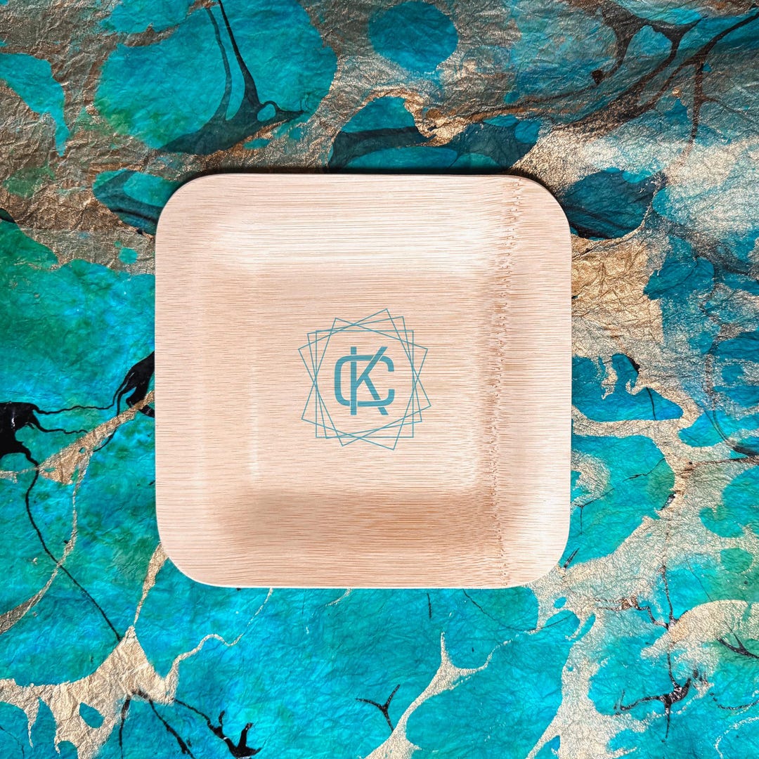Custom Printed Bamboo Party Plates, Dessert Plates, Appetizer Plates ...