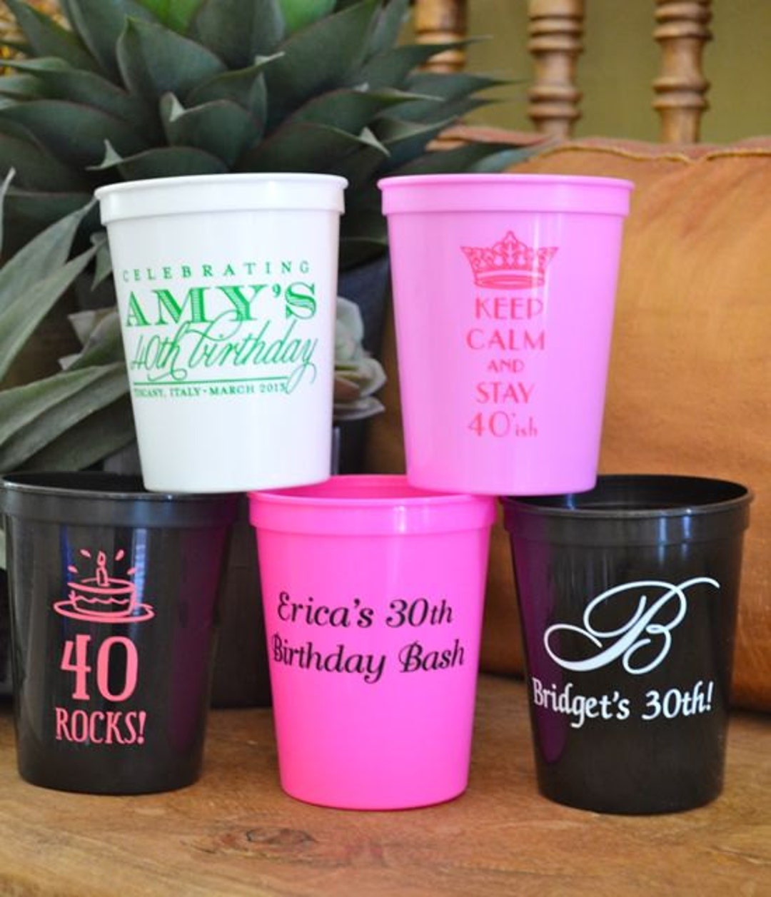 Personalized Birthday Party Cups, Customizable Birthday Cups, Party ...