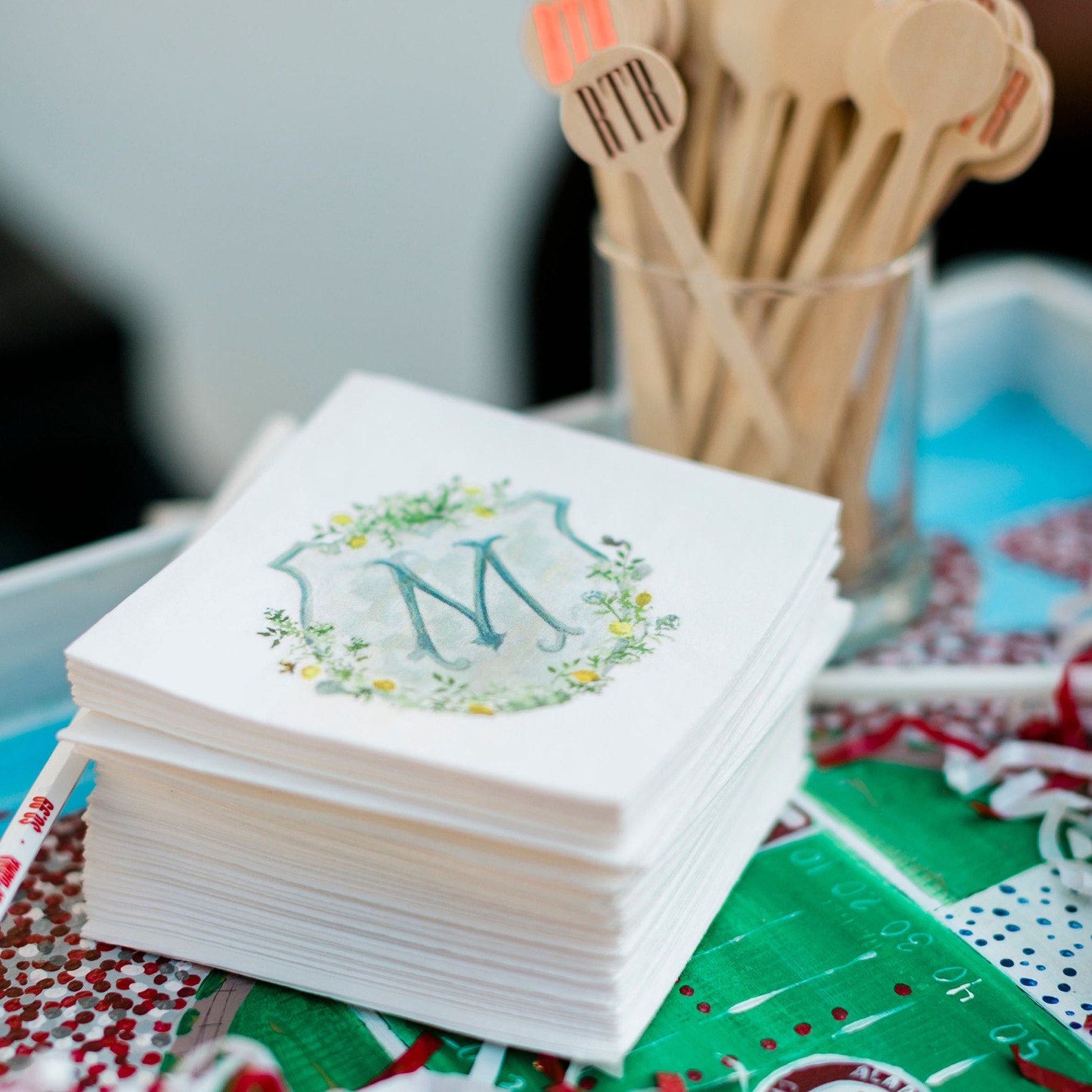 Custom Full Color Napkins, Full Color Printed Cocktail Napkins, Full ...
