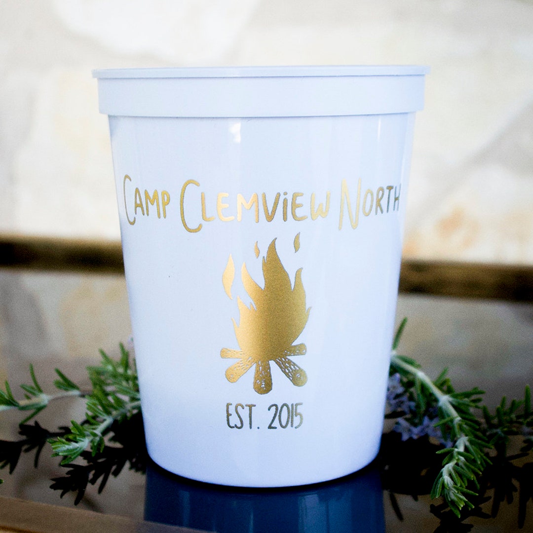Custom Campfire Cups, Camping Trip Cups, Reusable Plastic Cups ...