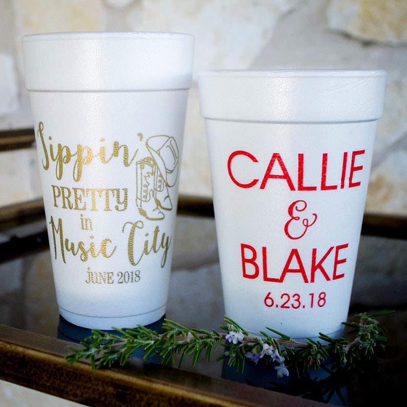 Custom Printed Styrofoam Party Cups Personalized Foam Cups - Etsy