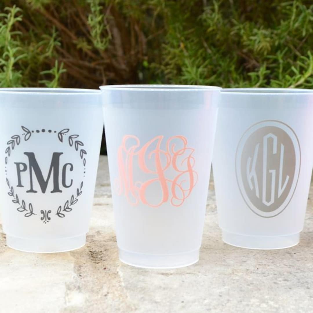 Monogram Frost-flex Shatterproof Cups, Personalized Shatterproof ...