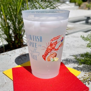 Full Color Crawfish Shatterproof Cups, Crawfish Art Cups, Frosted Full ...