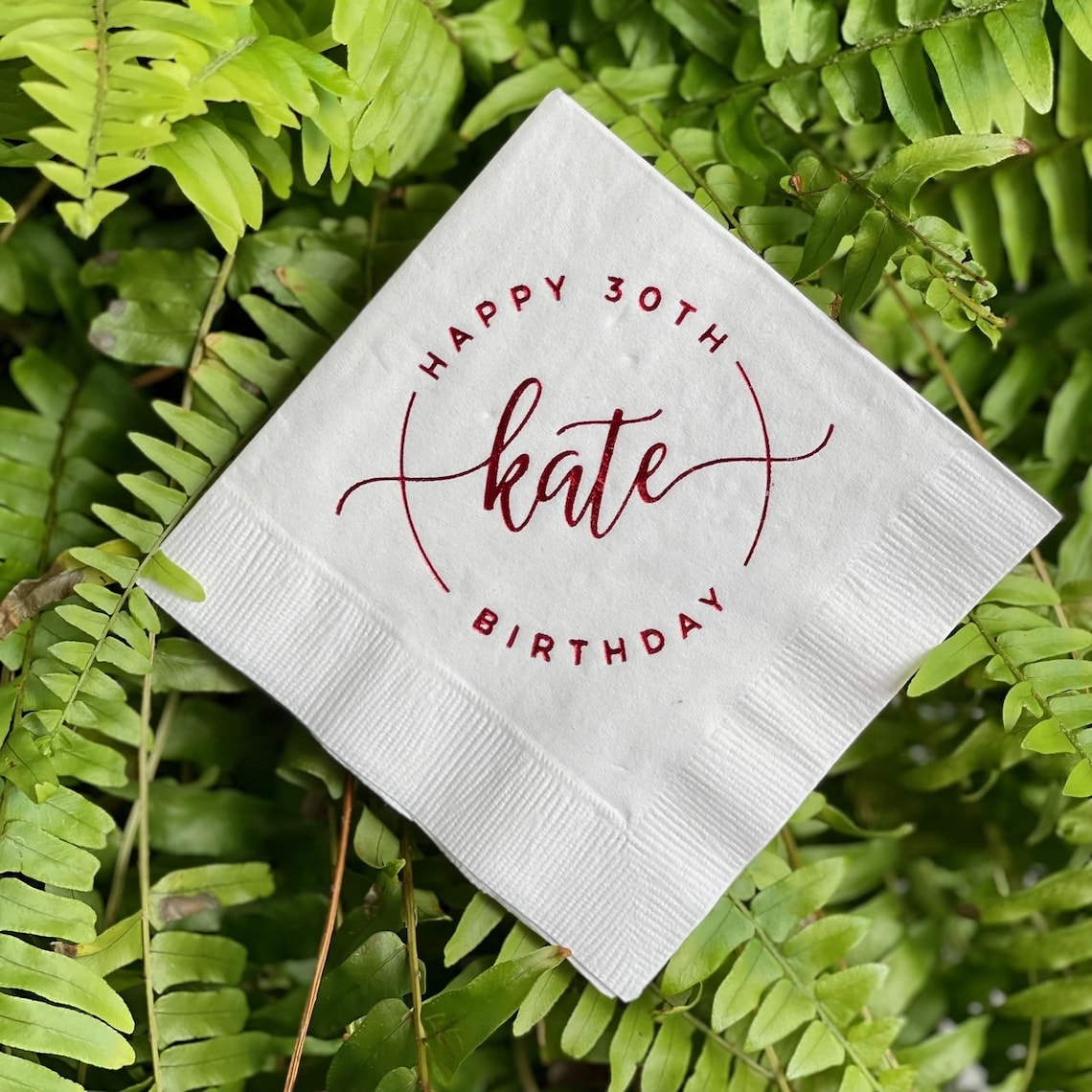 Personalized Birthday Party Napkins Custom 3 Ply Cocktail - Etsy