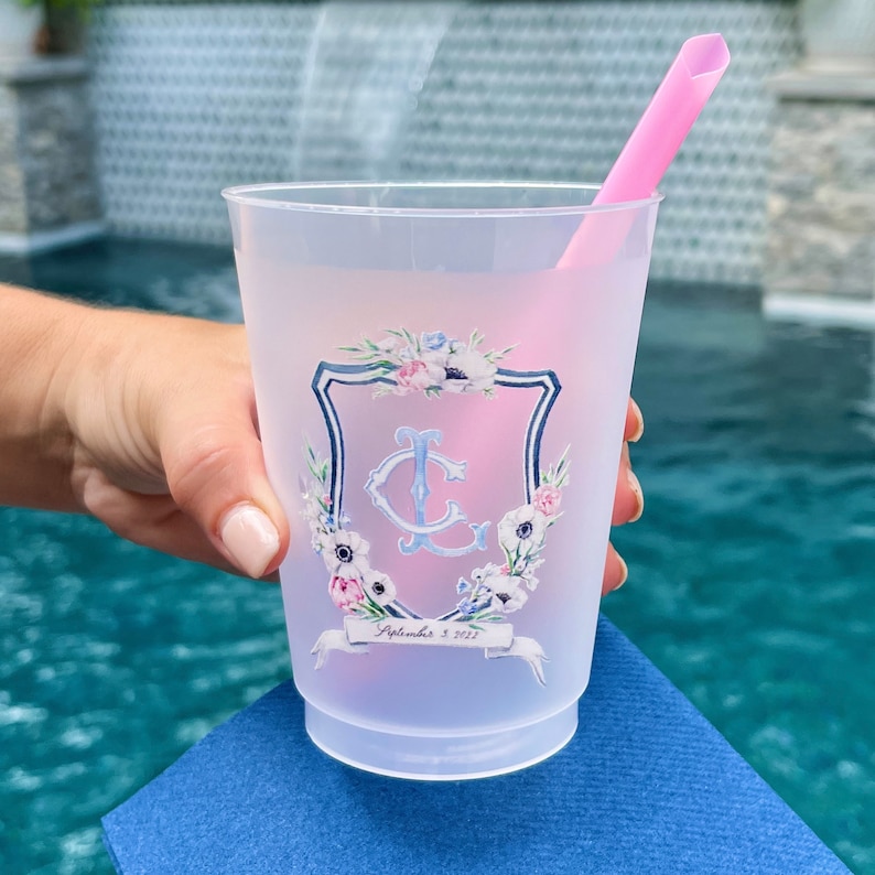 Full Color Palm Tree Crest Shatterproof Cups Custom Tropical - Etsy