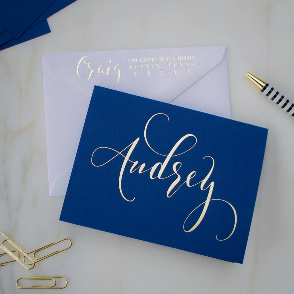 Name Note Cards Custom Stationery Cards With Envelopes Set - Etsy