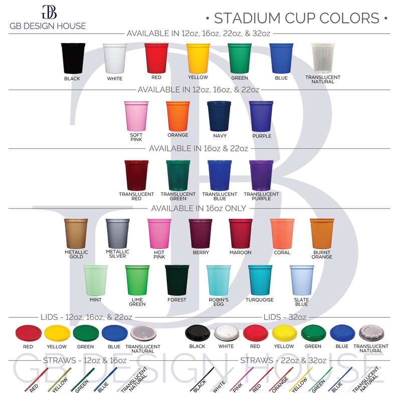Personalized Custom Printed Stadium Cups, Customizable Wedding Cups ...