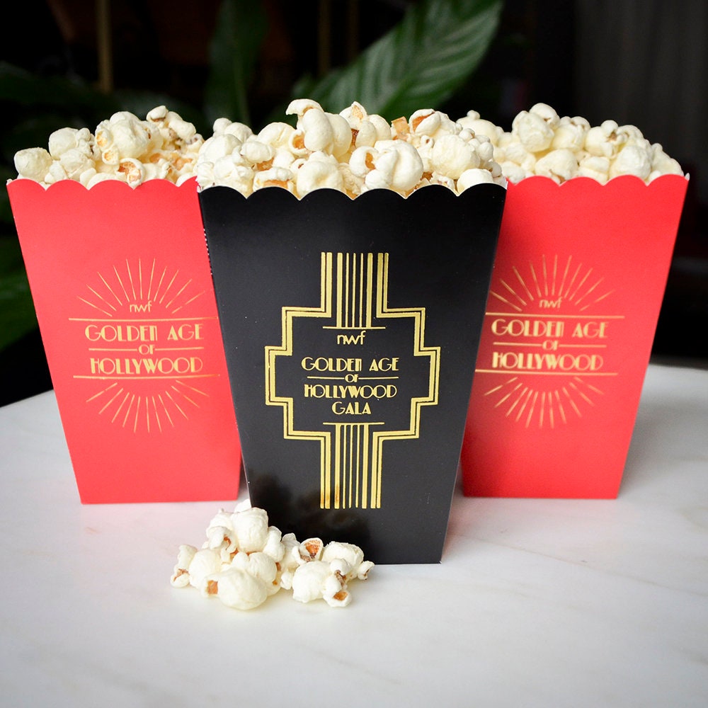 Custom Movie Party Popcorn Boxes Movie Screening Alfred | Etsy