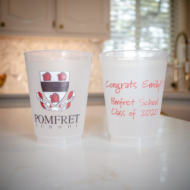 Full Color School Crest Graduation Party Cups Custom Printed - Etsy
