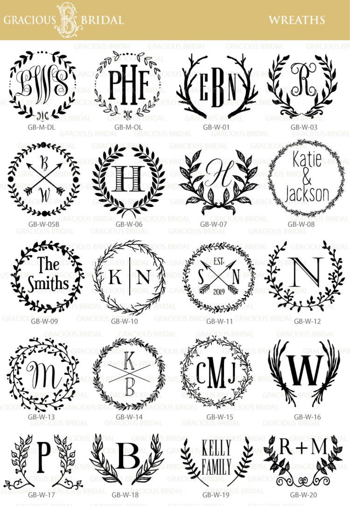 Personalized Wreath Monogram Cups Custom Monogrammed Event | Etsy