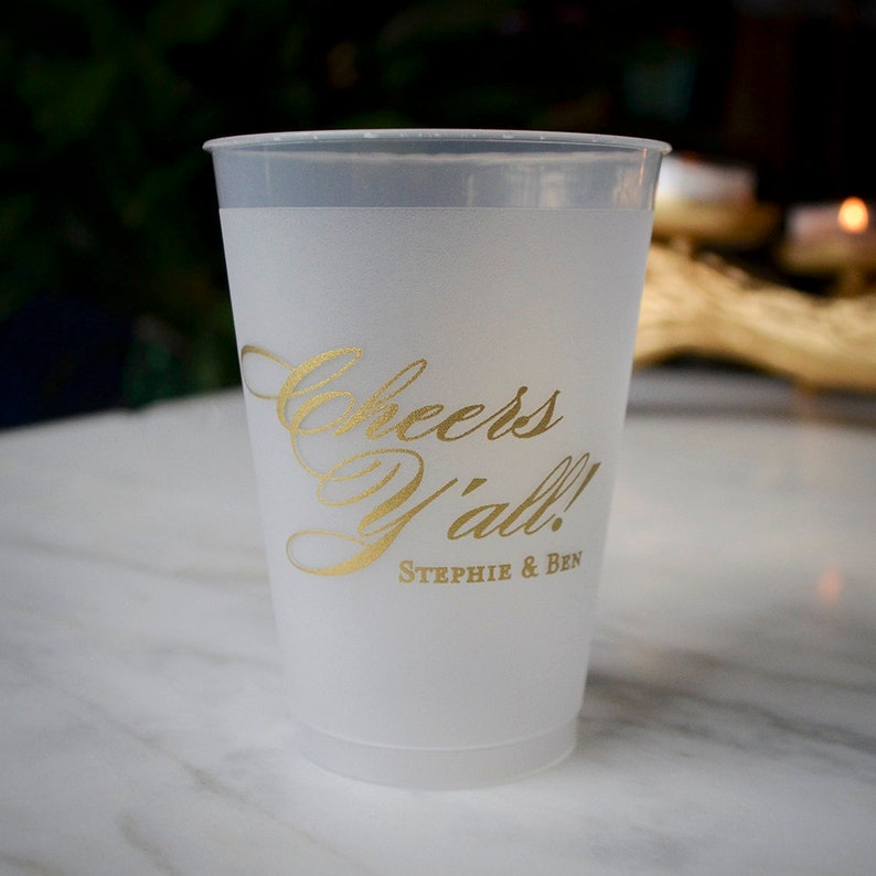 Personalized Cheers Y'all Party Cups Custom Printed Cups | Etsy