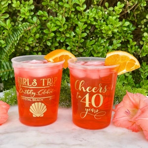 Customized 40th Birthday Stadium Cups, 40th Birthday, Personalized ...