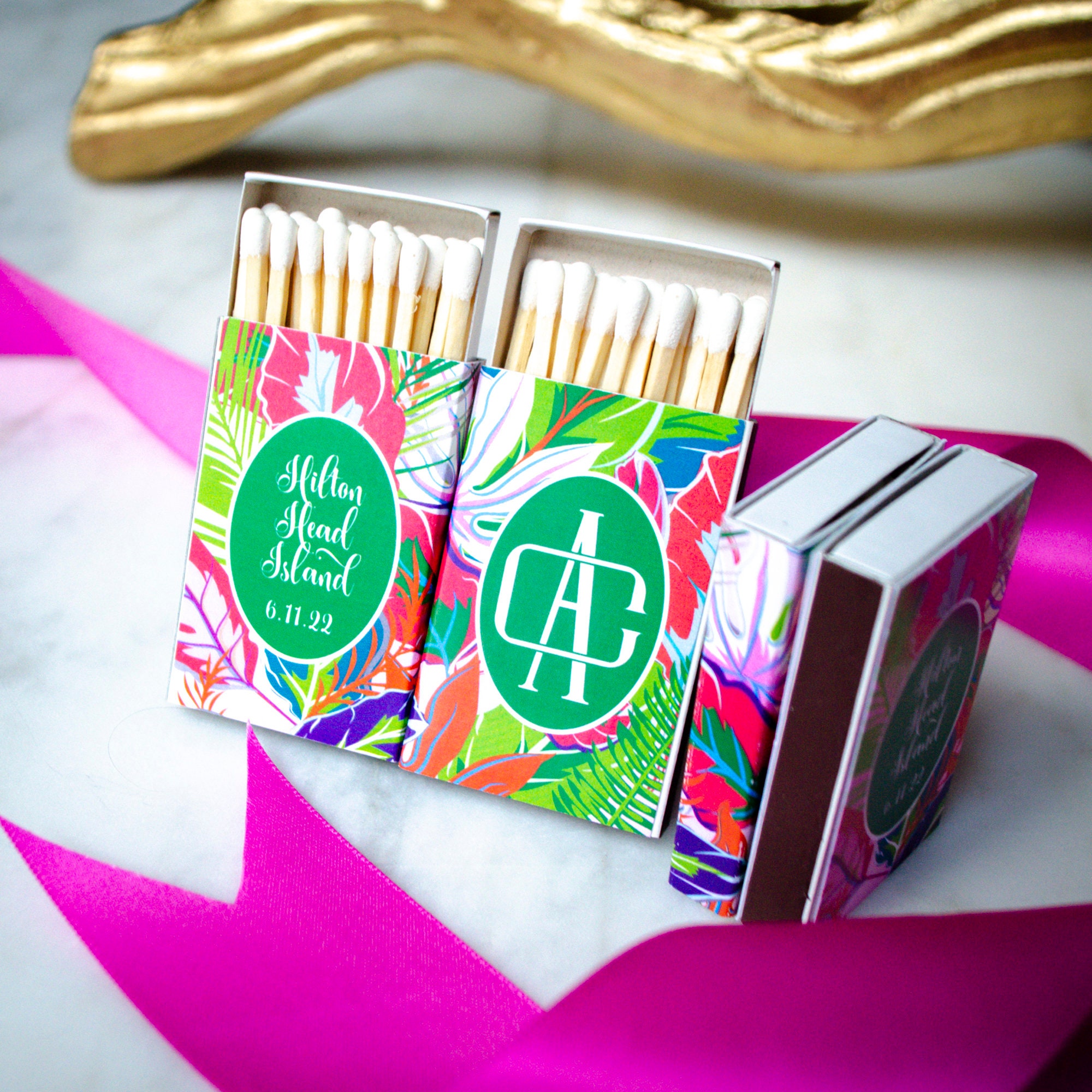 Full Color Matchboxes Monogrammed Custom Matches Full Color | Etsy