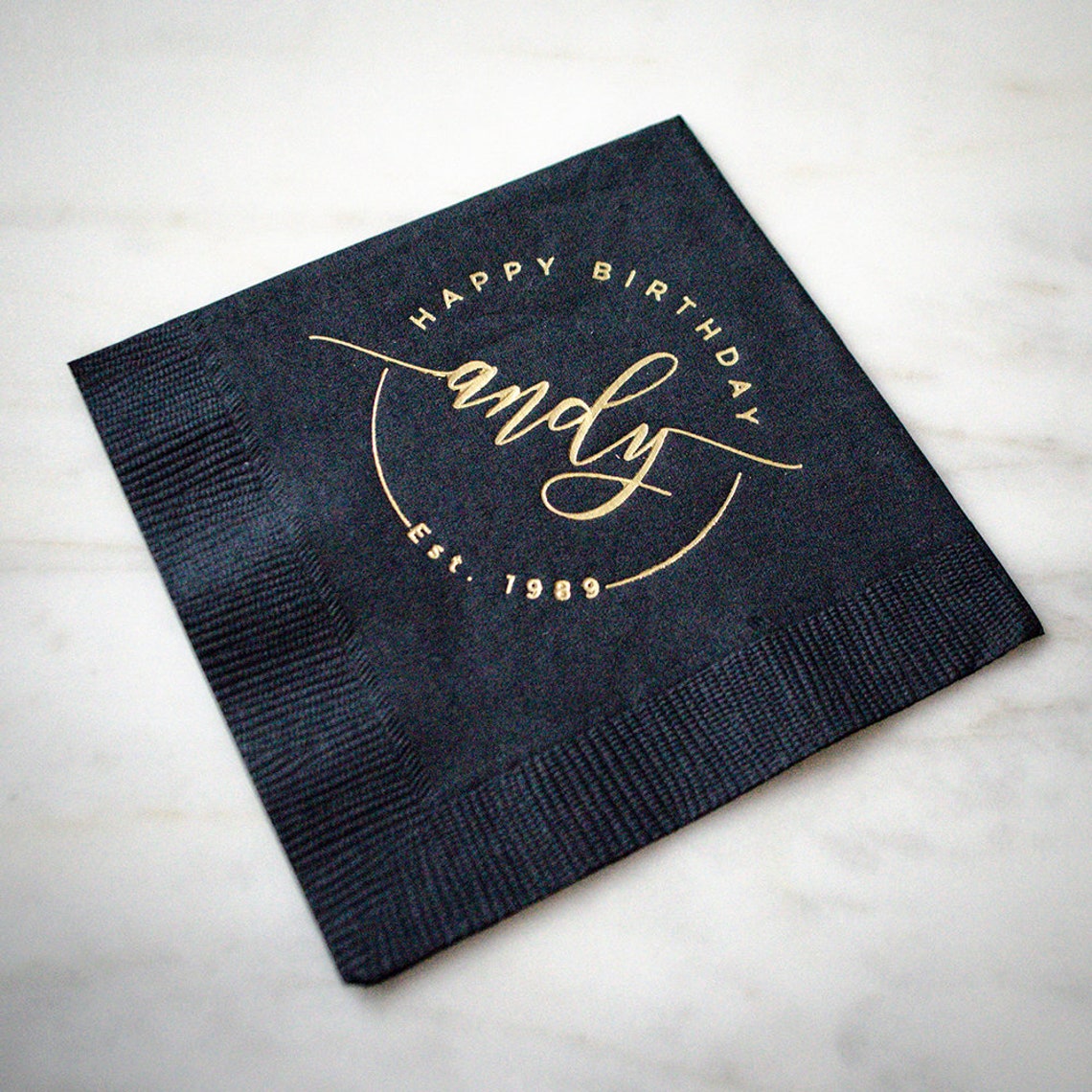 Personalized Birthday Napkins Custom Cocktail Napkins - Etsy