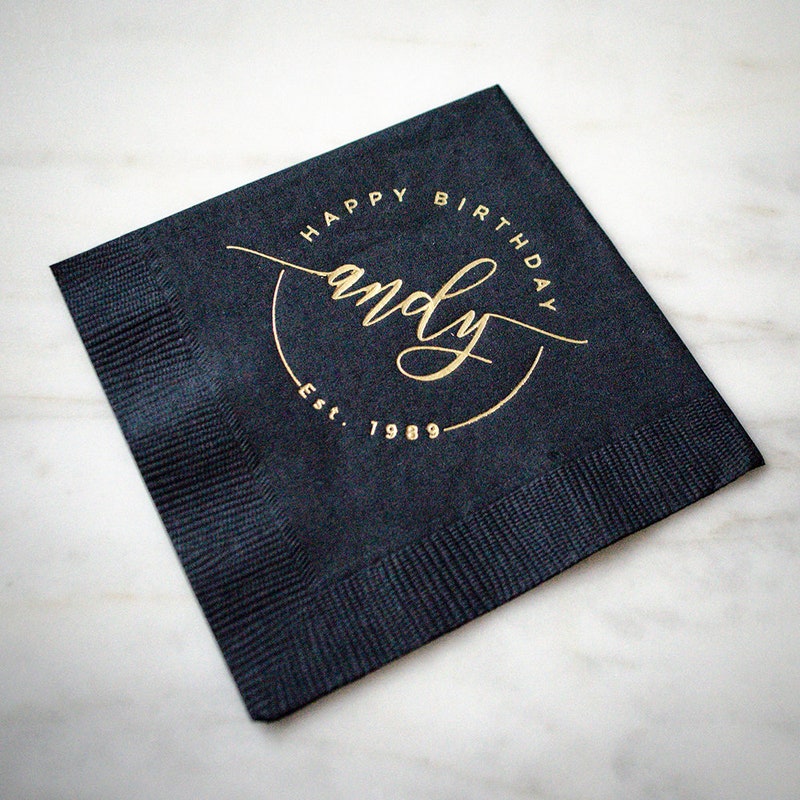 Birthday Napkins - Etsy