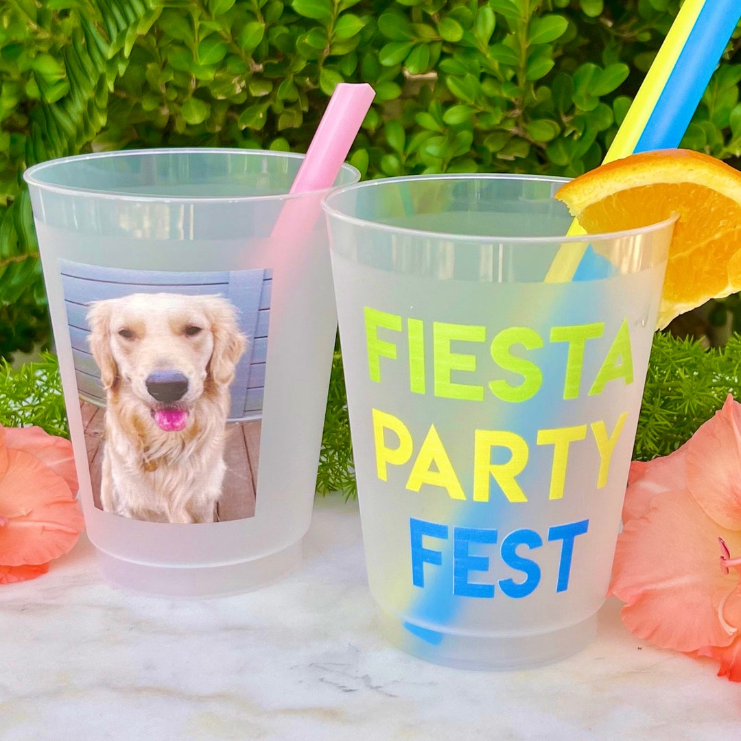 Custom Full Color Fiesta Shatterproof Cups, Custom Dog Photo Full Color ...